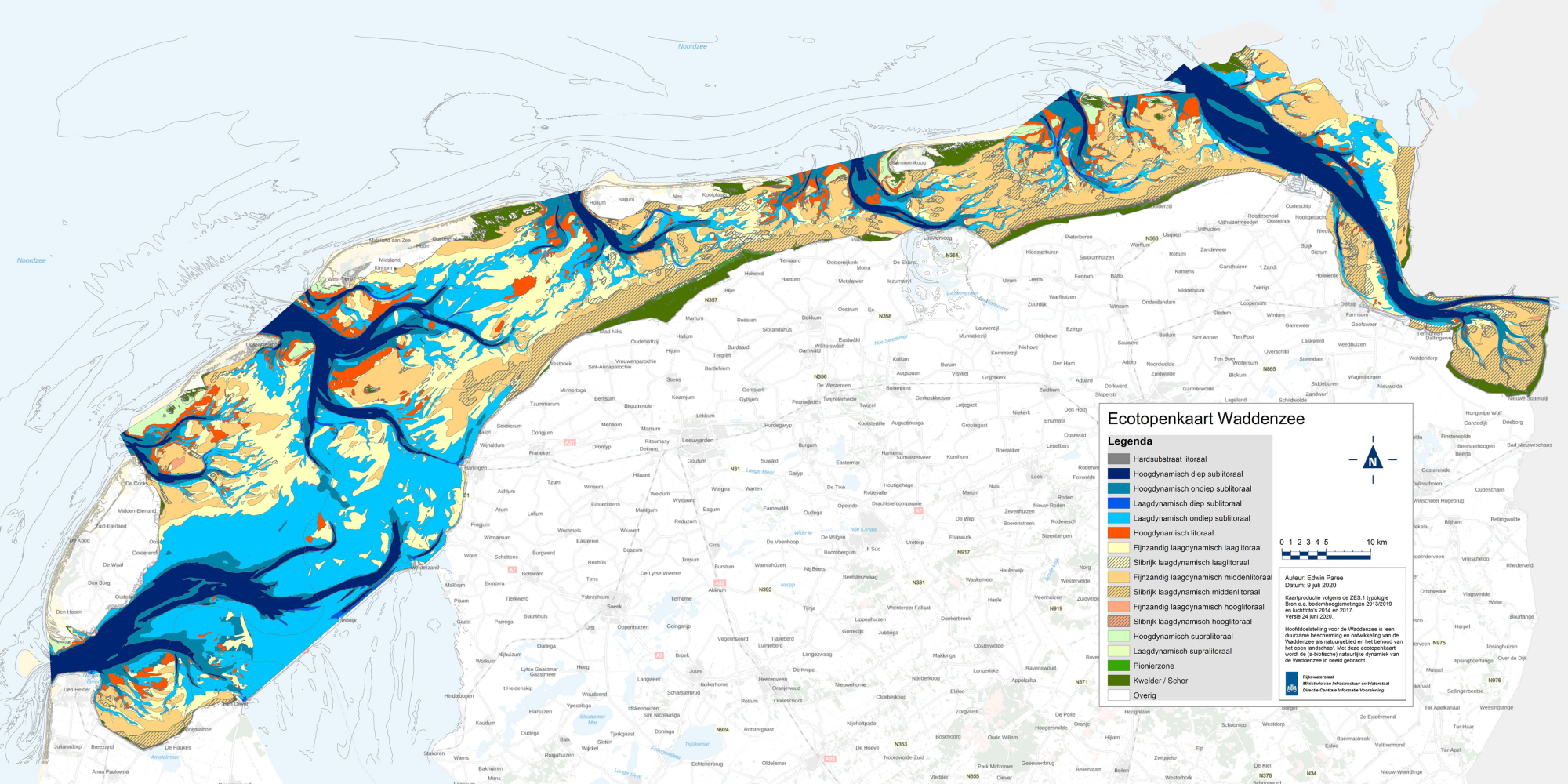 Ecotopenkaart visualiseert Natuurwaarden Waddenzee - Land+Water